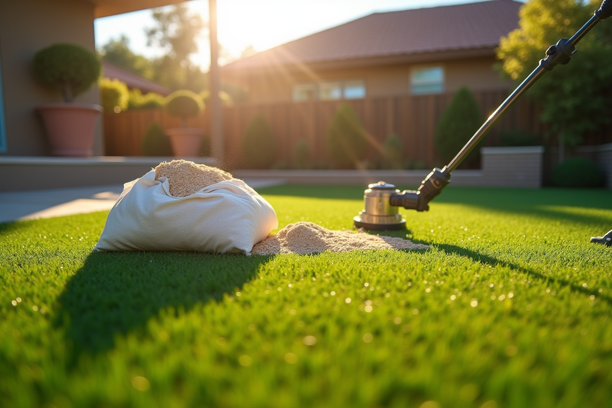 Sable gazon synthétique : quel matériau choisir pour le sol ? - Terrre ...